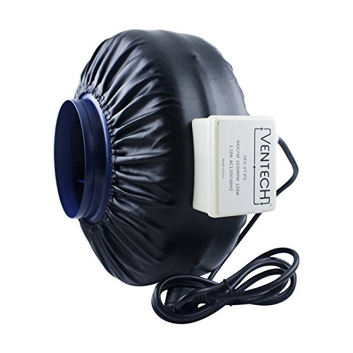 VenTech VT IF6+CF6-B Inline Exhaust Blower Fan with Carbon Filter and ...