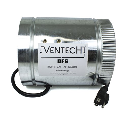 VenTech VT DF-6 DF6 Duct Fan, 240 CFM, 6" - Kush and Kind