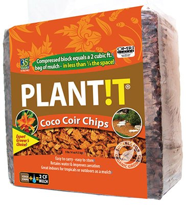 GROW!T JSCC2 - Organic Coco Coir Planting Chips (9 LBs), Block ...