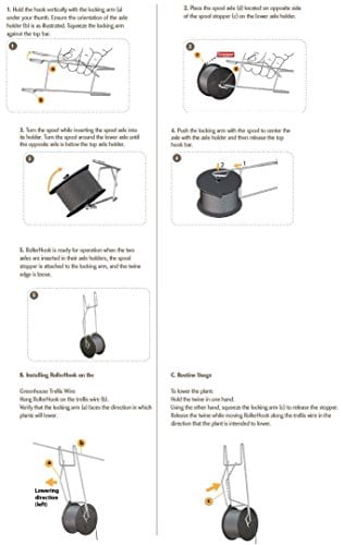 growbiggerplants RollerHook Tomato and Vine Crop Trellis - EBook Included - Kush and Kind