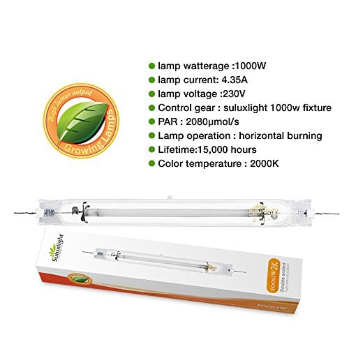 Vegelumax 1000Watt Double Ended High Pressure Sodium Super DE HPS Grow ...