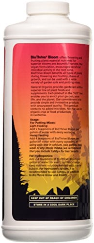 General Hydroponics General Organics BioThrive Bloom, Quart - Kush and Kind