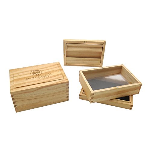 Green Goddess Supply Solid Pinewood Pollen Sifter Box 100 Micron Mesh Green Goddess Supply Solid Pinewood Pollen Sifter Box 100 Micron Mesh
